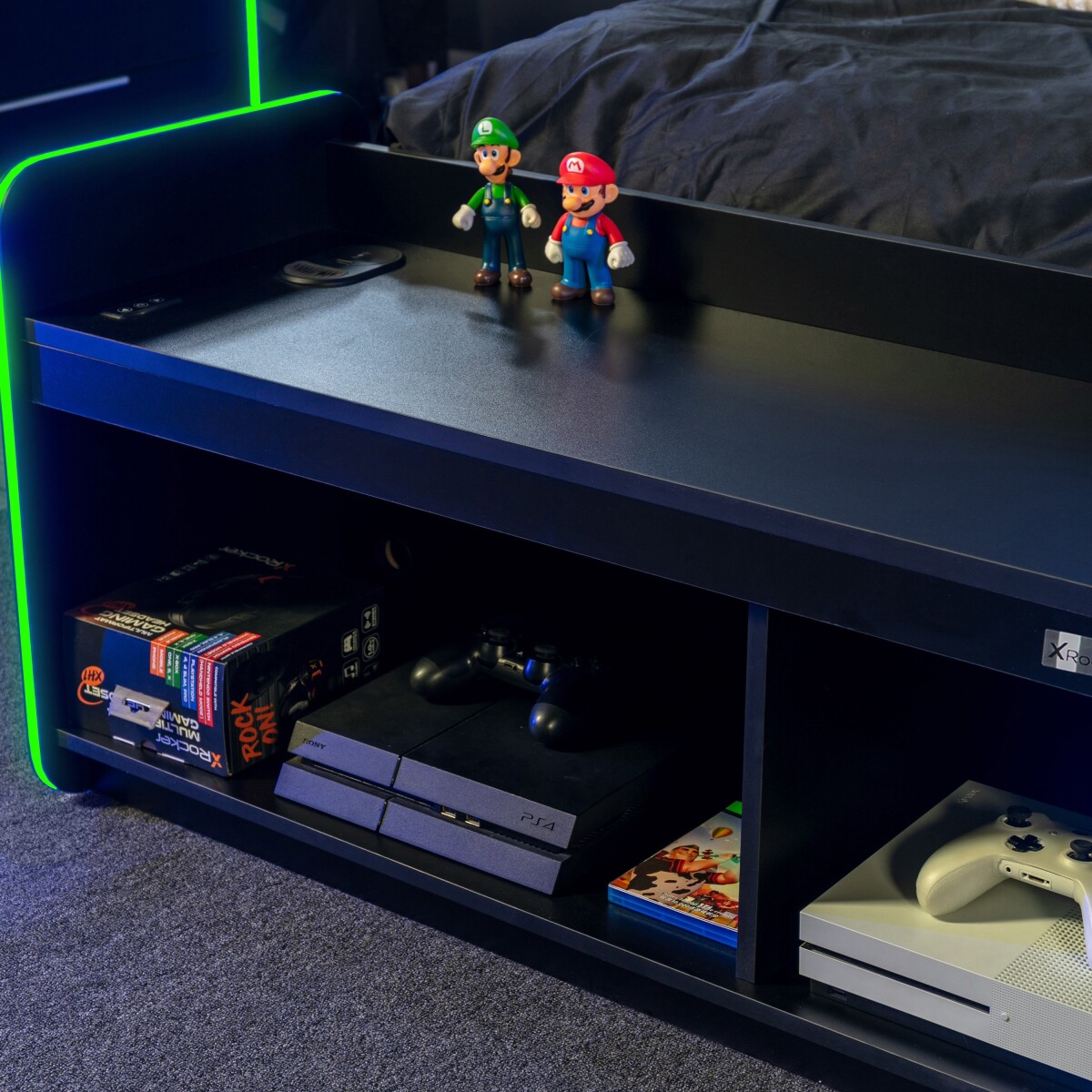 X-rocker - Electra - Gaming Tv Bord Med Led Lys - Sort | Se tilbud og ...