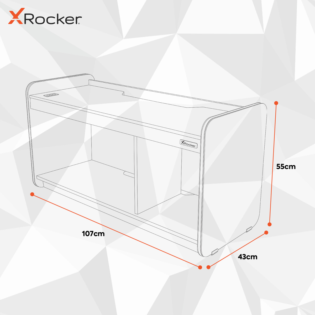 Køb X-rocker - Electra - Gaming Tv Bord Med Led Lys - Sort fra X Rocker ...