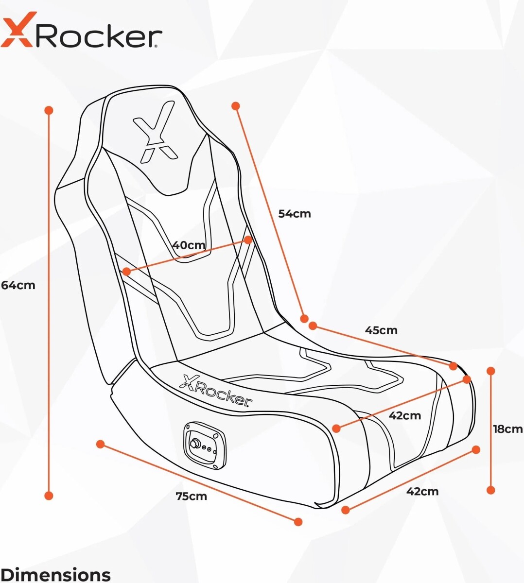 X-rocker - Shadow 2.0 - Gaming Gulvstol Til Børn - Sort Og Blå | Se ...