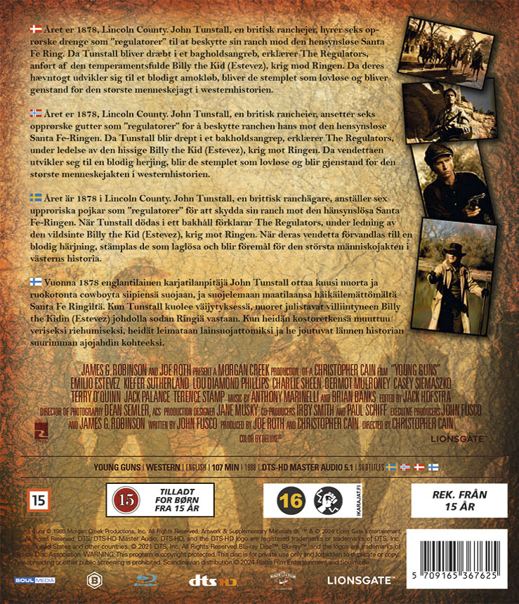 Young Guns Blu-Ray Film → Køb billigt her - Gucca.dk